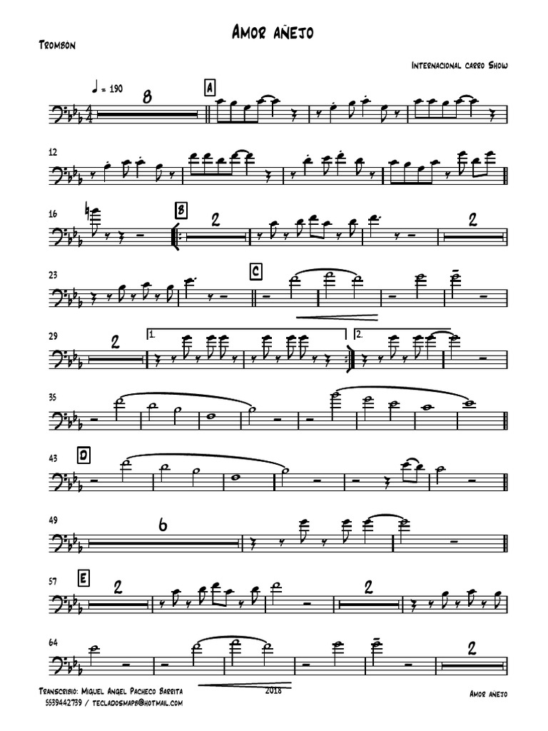 Amor Añejo - Trombón PDF | PDF