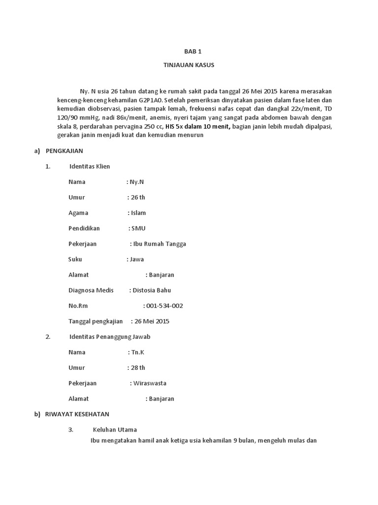 Distorsi Bahu Askep | PDF