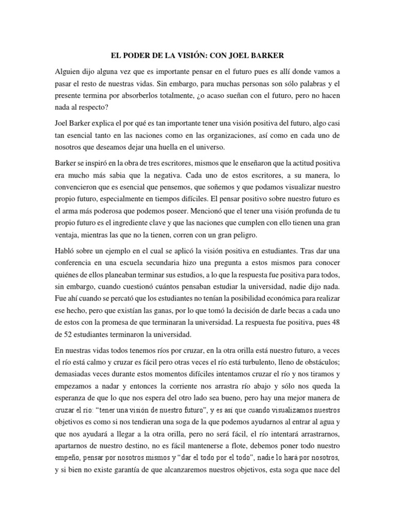 El Poder de La Visión | PDF