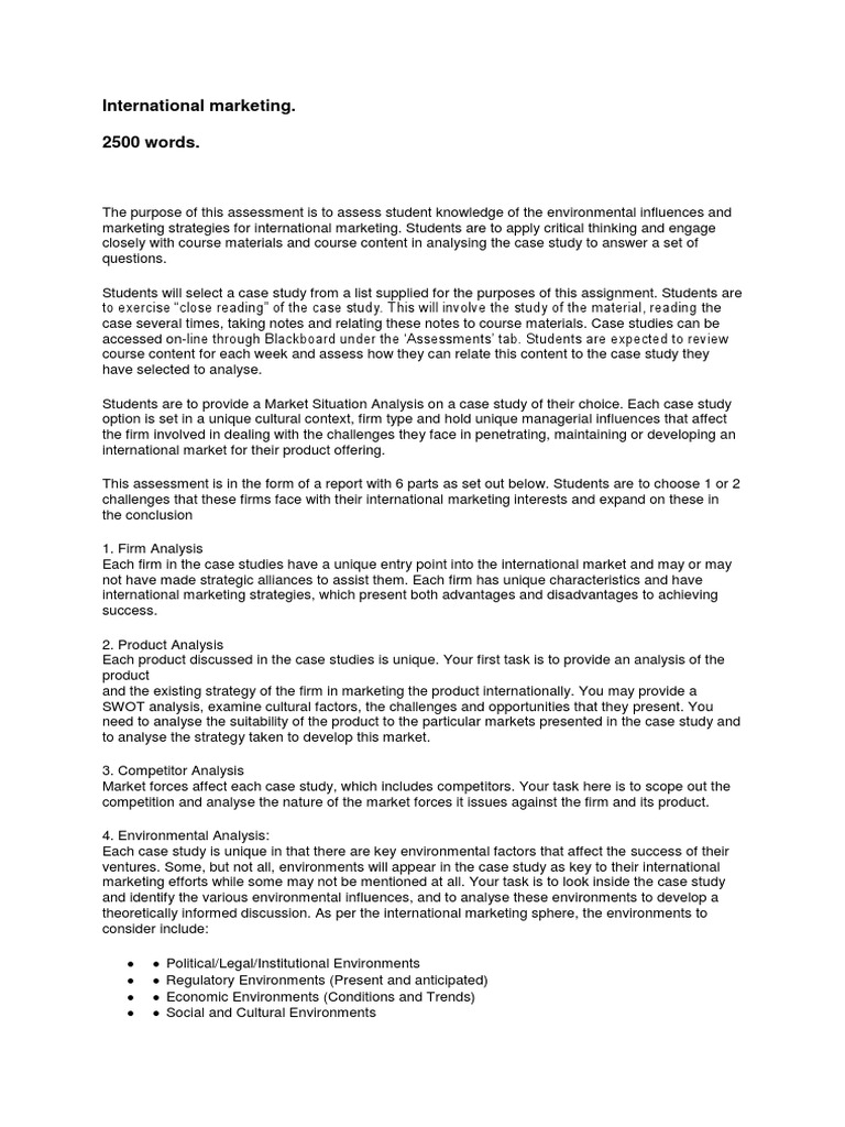 International Marketing | PDF | Marketing Strategy | Case Study