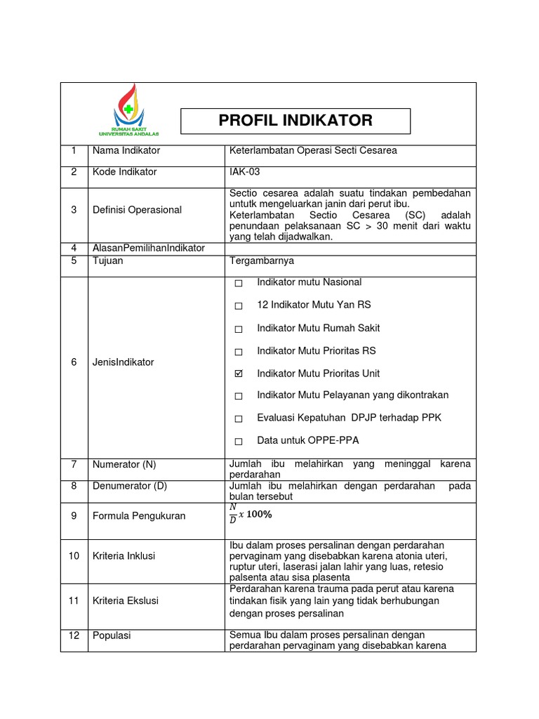 PRoFIL IMUT Keterlambatan Operasi Sectio | PDF