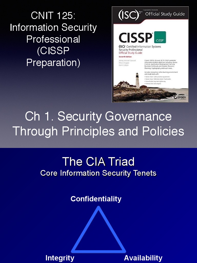 CNIT 125: Information Security Professional (Cissp Preparation) | PDF ...