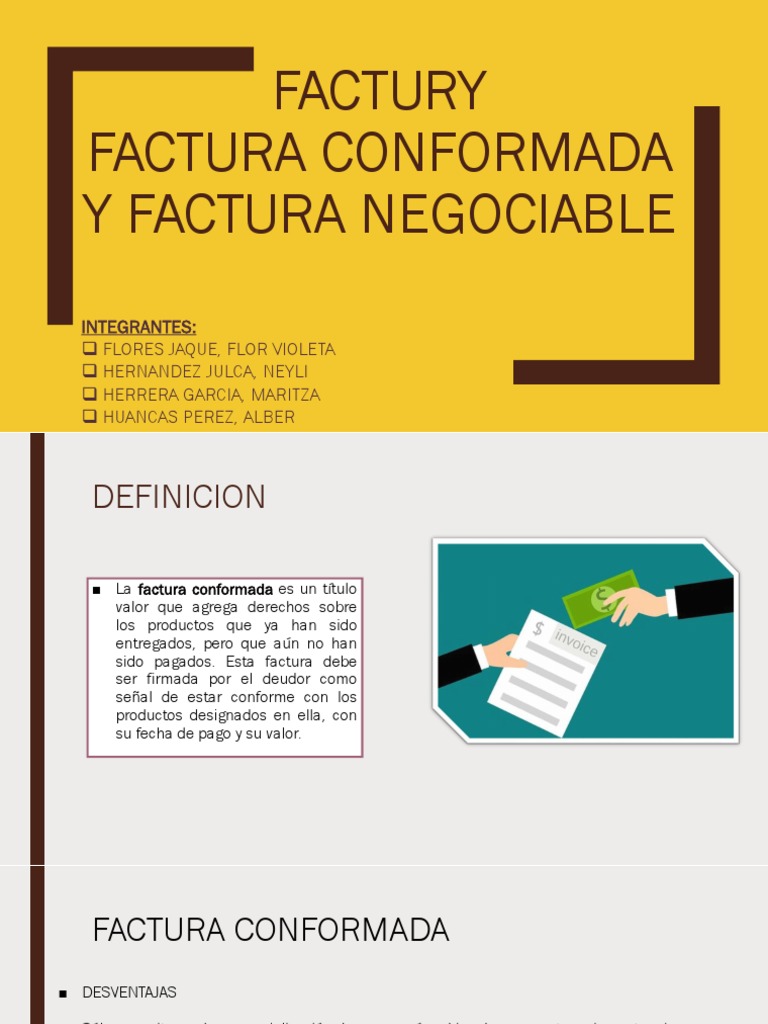 Factura Conformada: Definición y Beneficios | PDF | Business | Préstamos