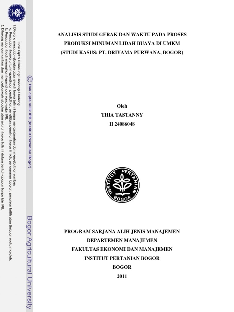 Skripsi Studi Gerak PDF | PDF