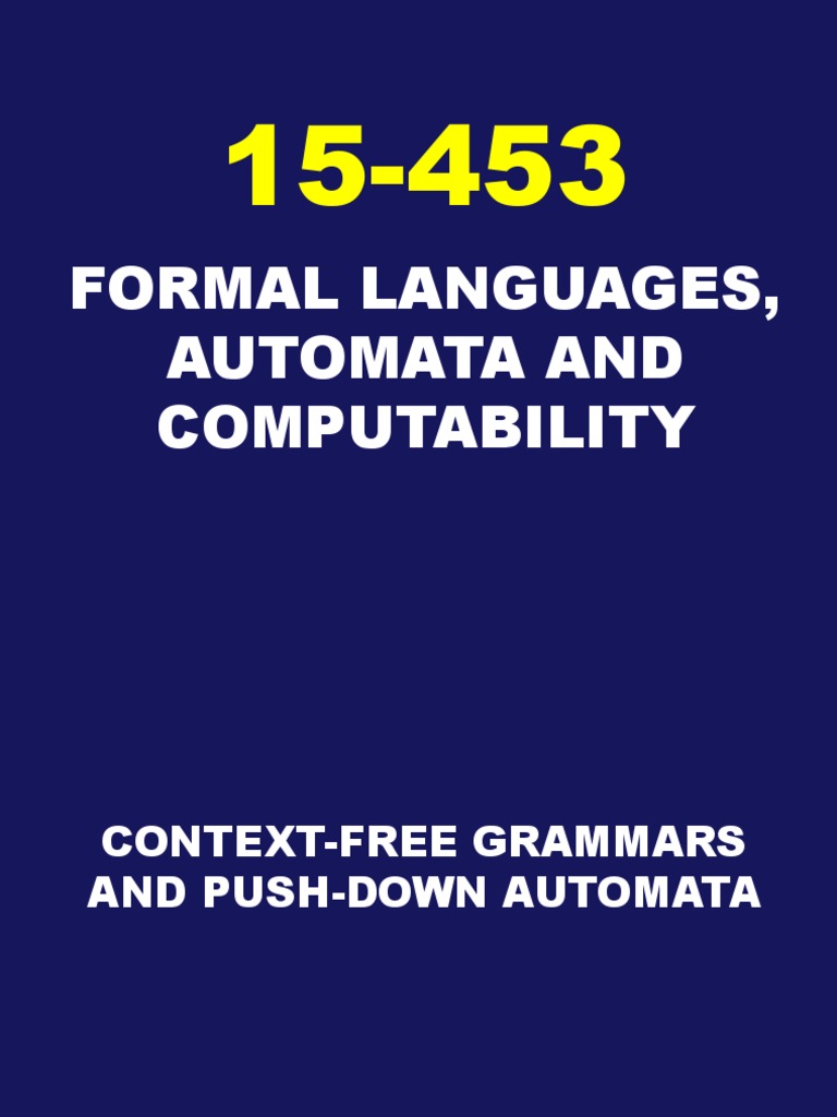 Formal Languages, Automata and Computability | PDF | Formalism ...