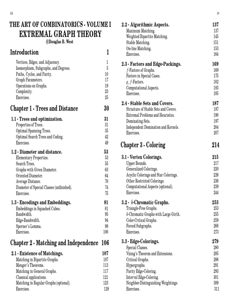 Extremal Graph Theory: The Art of Combin Atorics - Volume I | Download Free PDF | Combinatorics ...