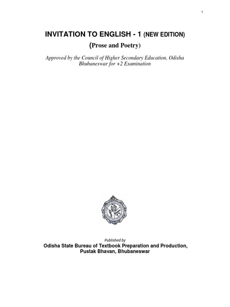 +2 Invitation To English, Part-I | PDF