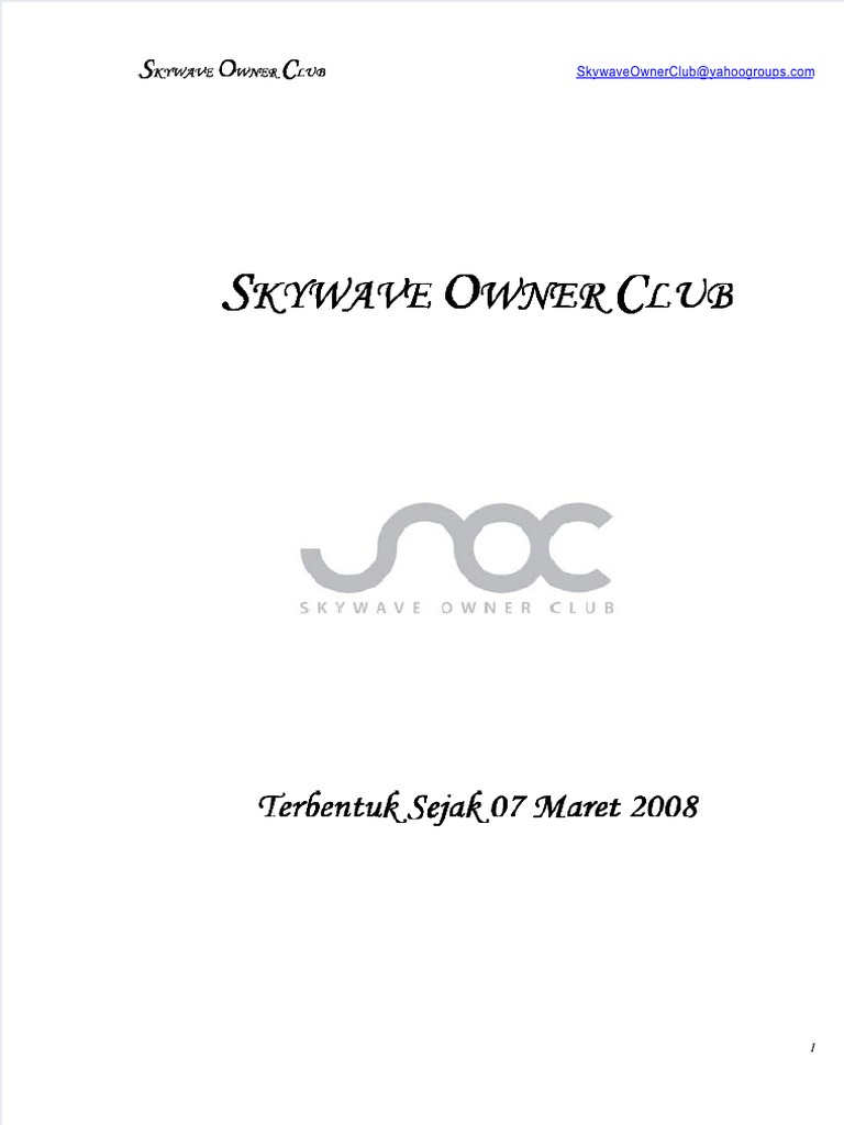 Manual Book Suzuki Skywave | PDF