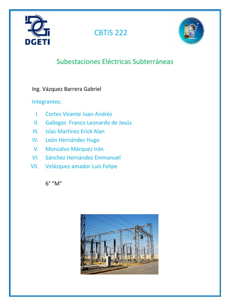 CBTiS 222 | PDF | Transformador | Subestacion electrica