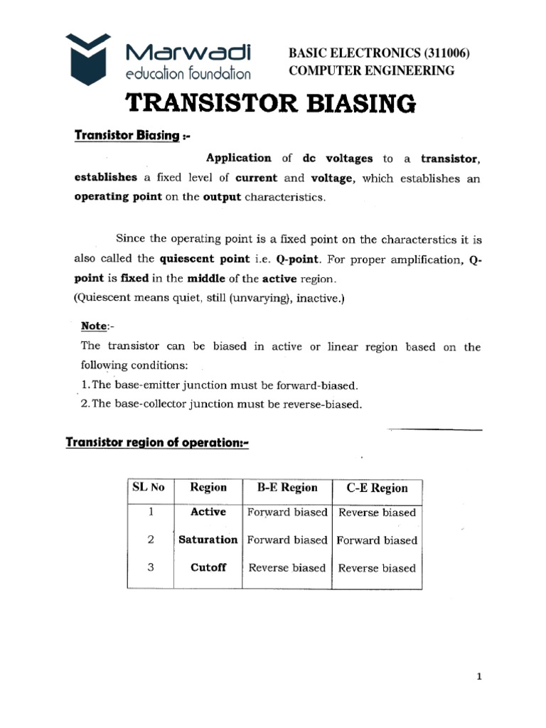 Basic Electronics (311006) Computer Engineering | PDF