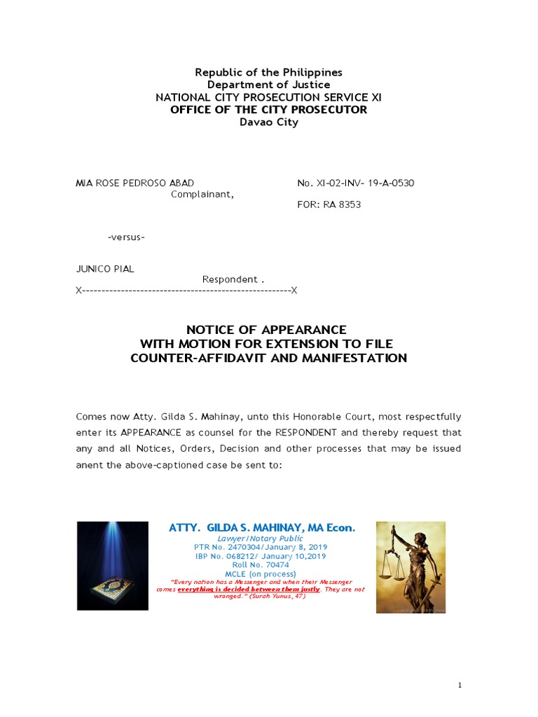 Motion For Extension | Download Free PDF | Prosecutor | Legal Procedure