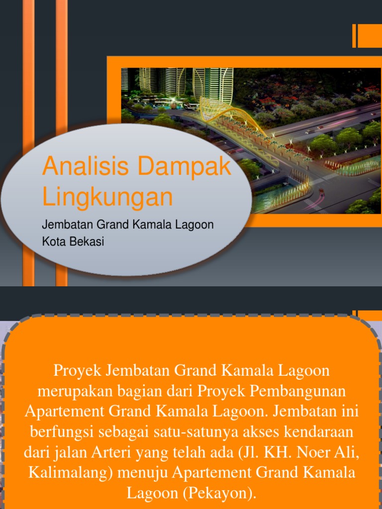 Analisis Dampak Lingkungan Jembatan Grand Kamala Lagoon Kota Bekasi | PDF