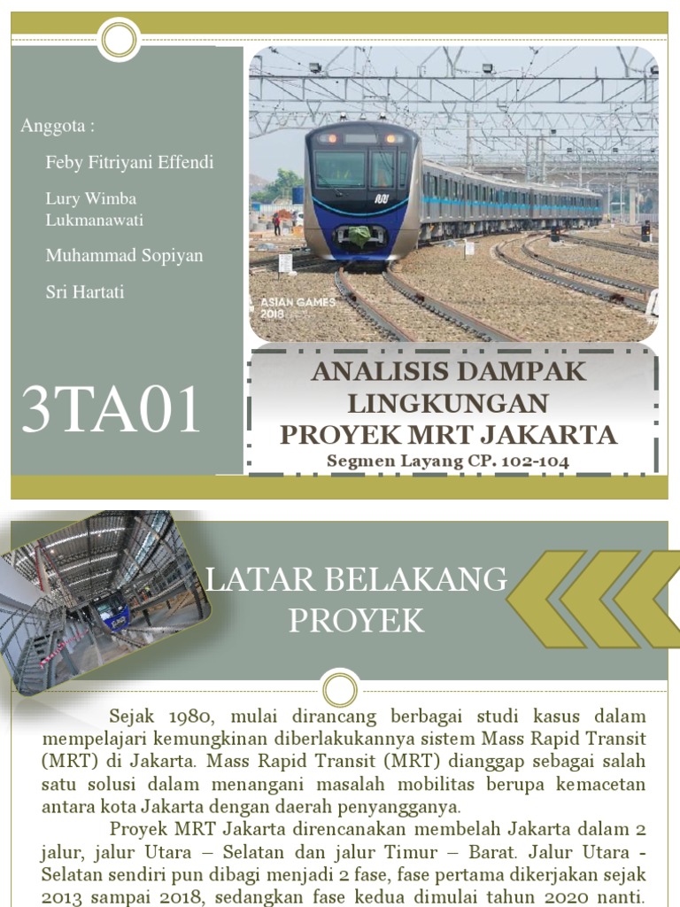Analisis Dampak Lingkungan Proyek MRT | PDF