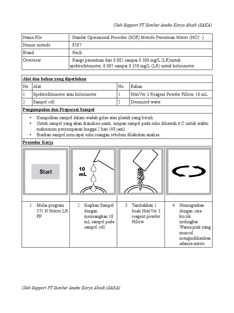 Uji Nitrite Metode Hach | PDF