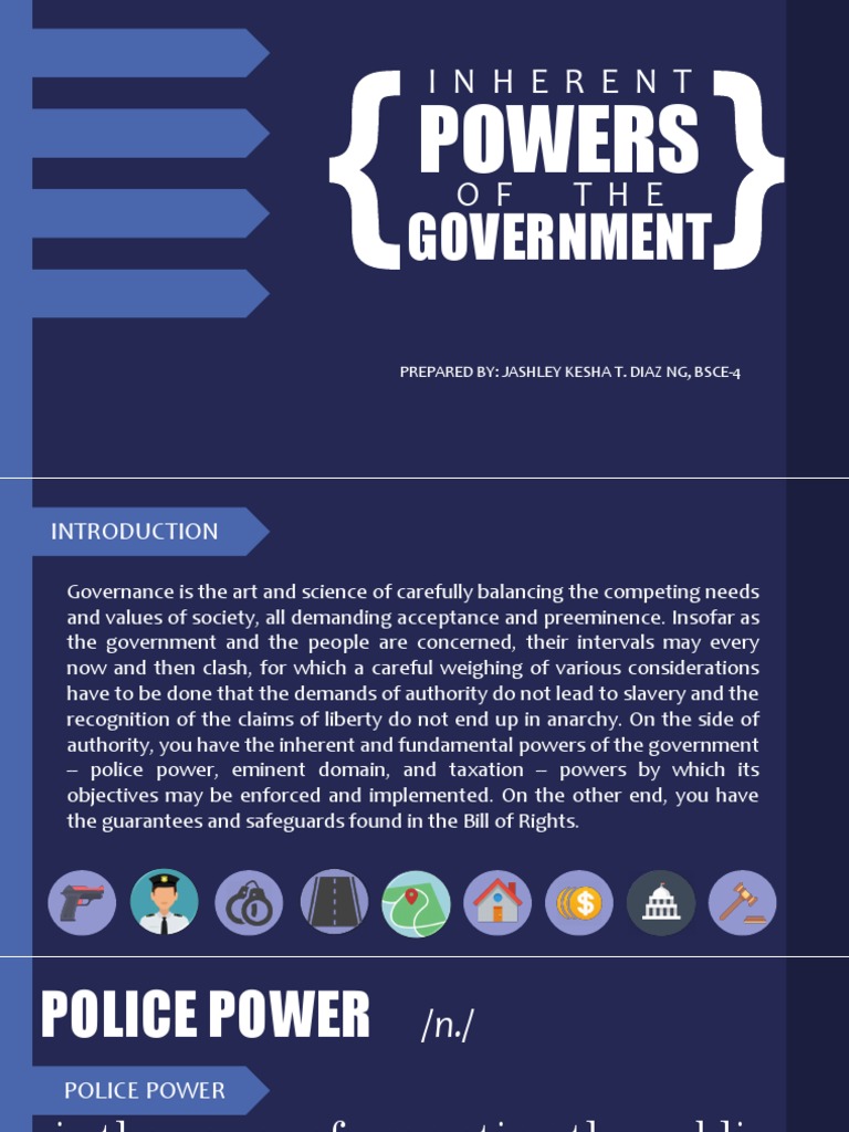 Inherent Powers of The State | PDF
