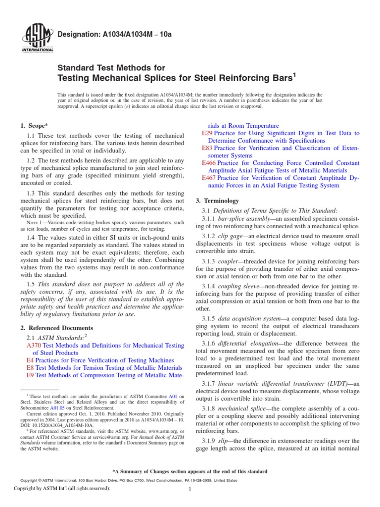 Astm 1034 | PDF | Strength Of Materials | Yield (Engineering)