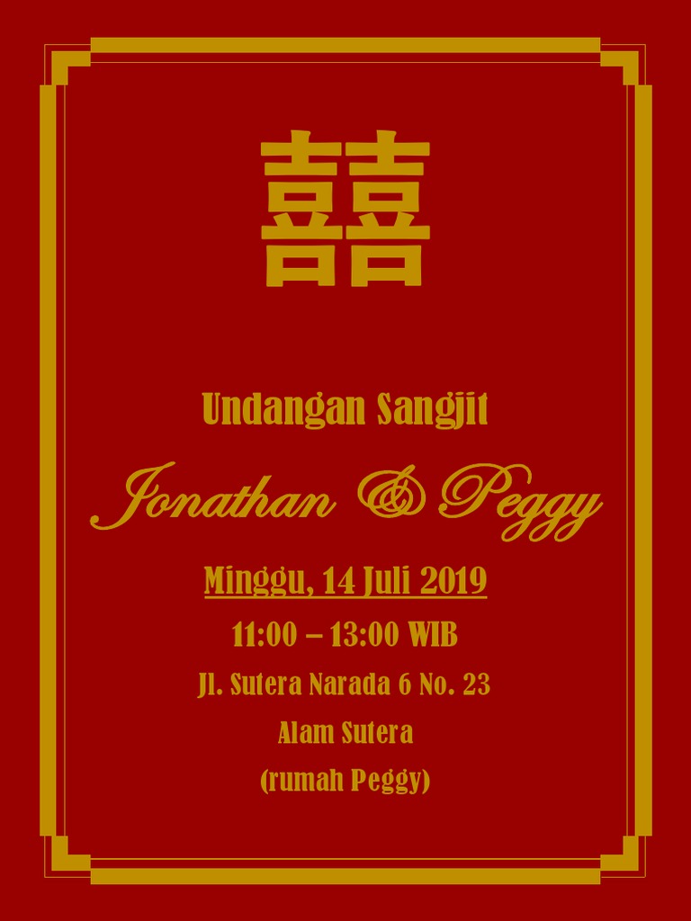 Undangan SAngjit | PDF