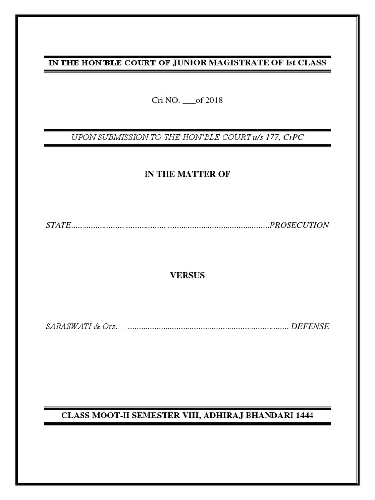 Class Moot Sati | PDF | Widow | Crime & Violence