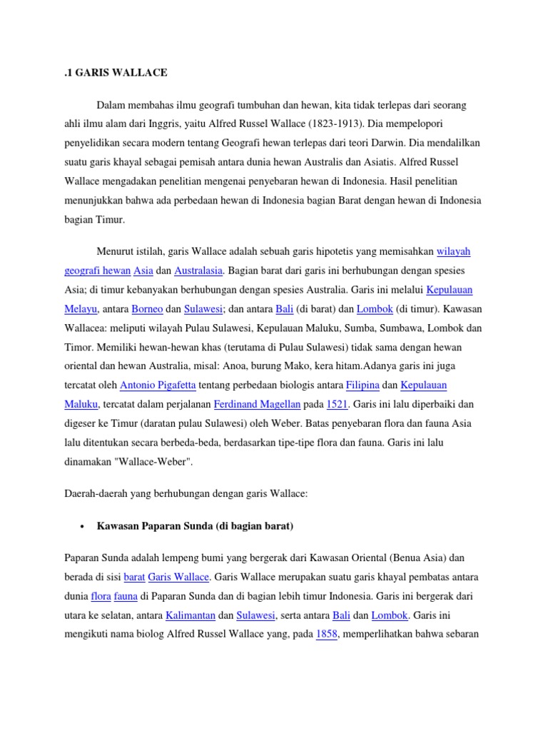 1 Garis Wallace | PDF