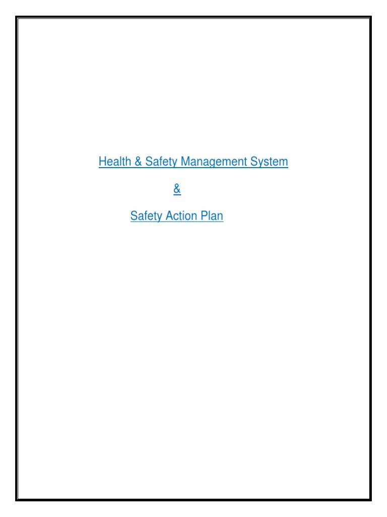 Health & Safety Management System & Safety Action Plan | PDF | Personal ...