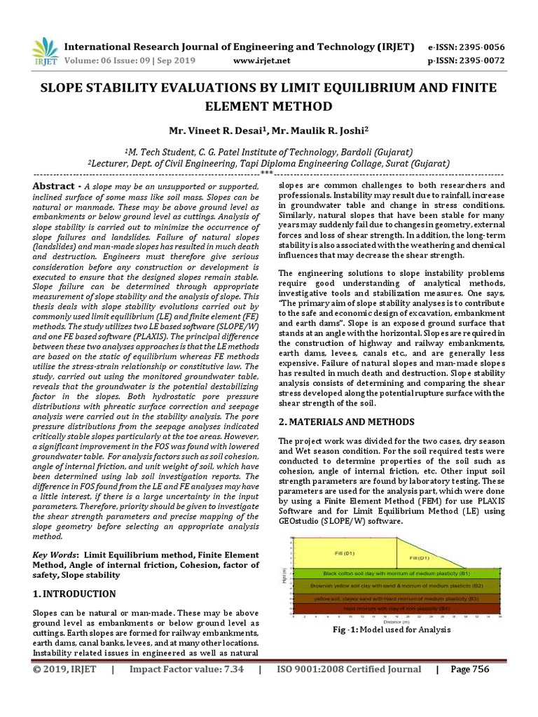 Slope Stability Analysis | PDF | Infrastructure | Applied And ...