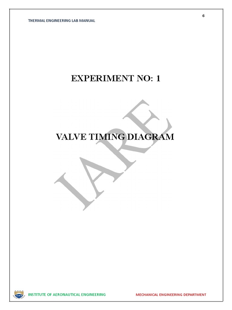Experiment No: 1: Thermal Engineering Lab Manual | PDF | Internal ...