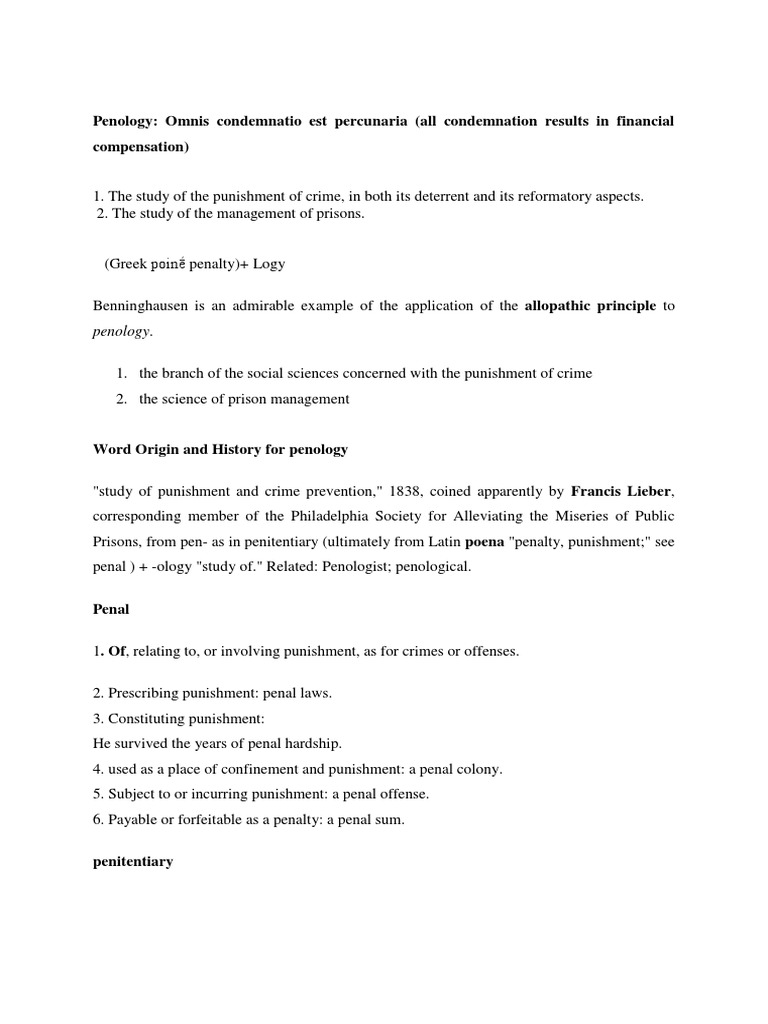 Penology: Principles and Practices | PDF | Sentence (Law) | Punishments