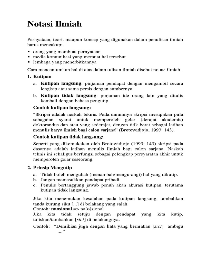 Notasi Ilmiah | PDF