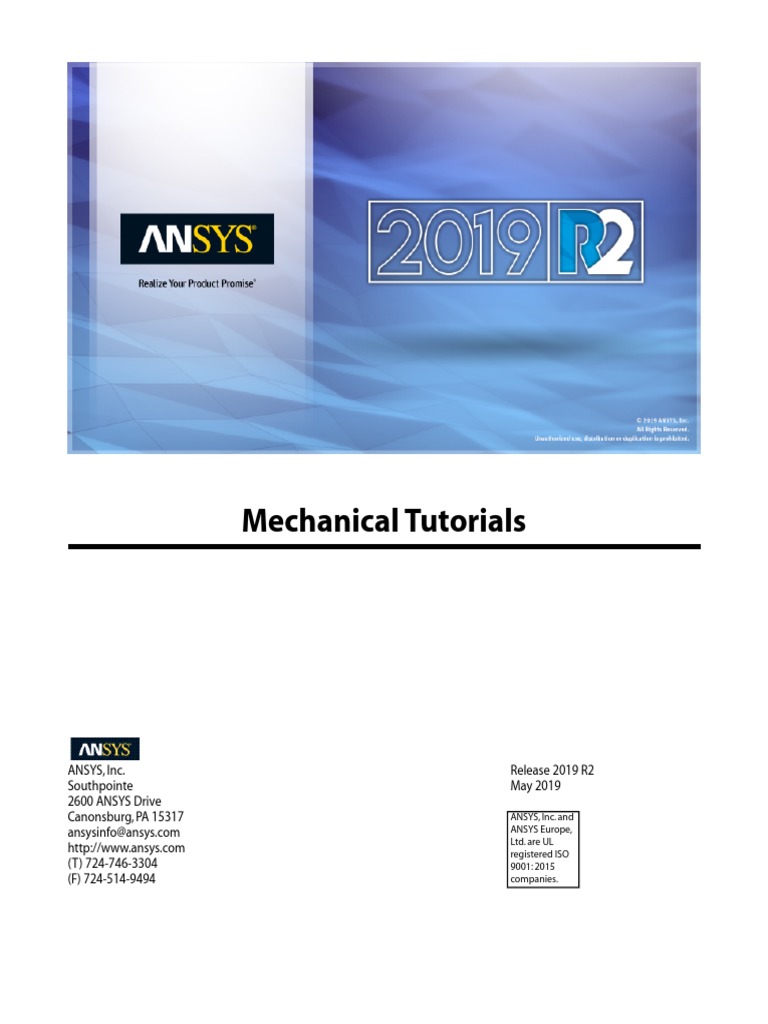 ANSYS Mechanical Tutorials 2019 R2 | PDF | Trademark | License