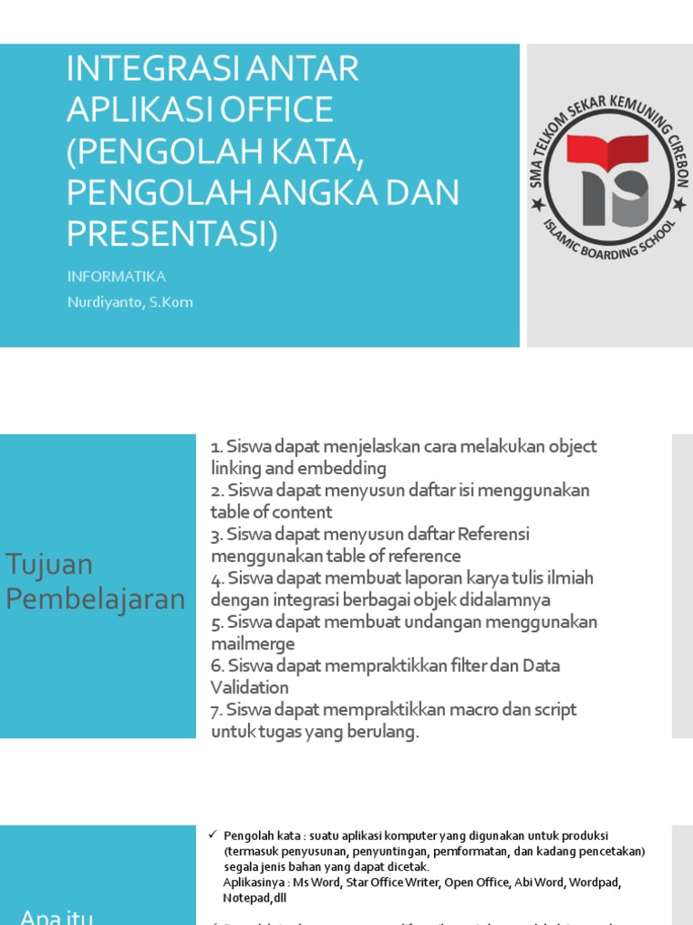 Integrasi Antar Aplikasi Office - Pertemuan 1 | PDF