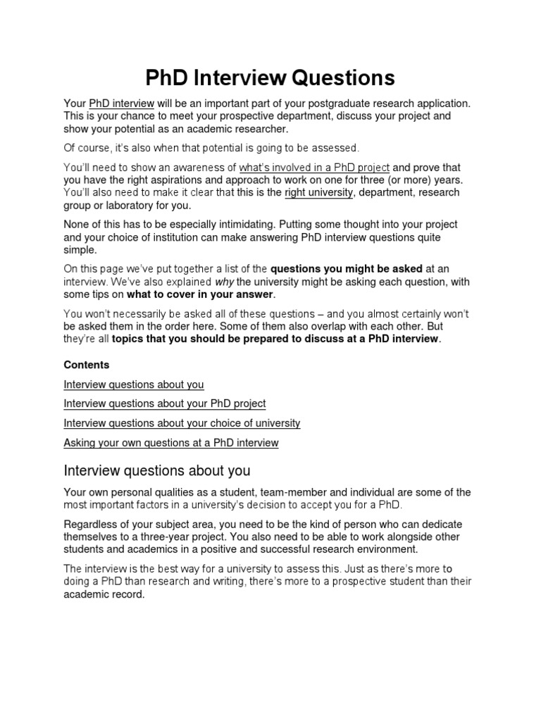 Contoh Ph.D. Interview | PDF | Doctor Of Philosophy | Doctorate