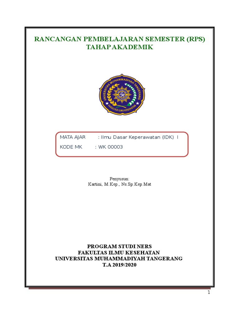 RPS Idk 1 19-20 | PDF