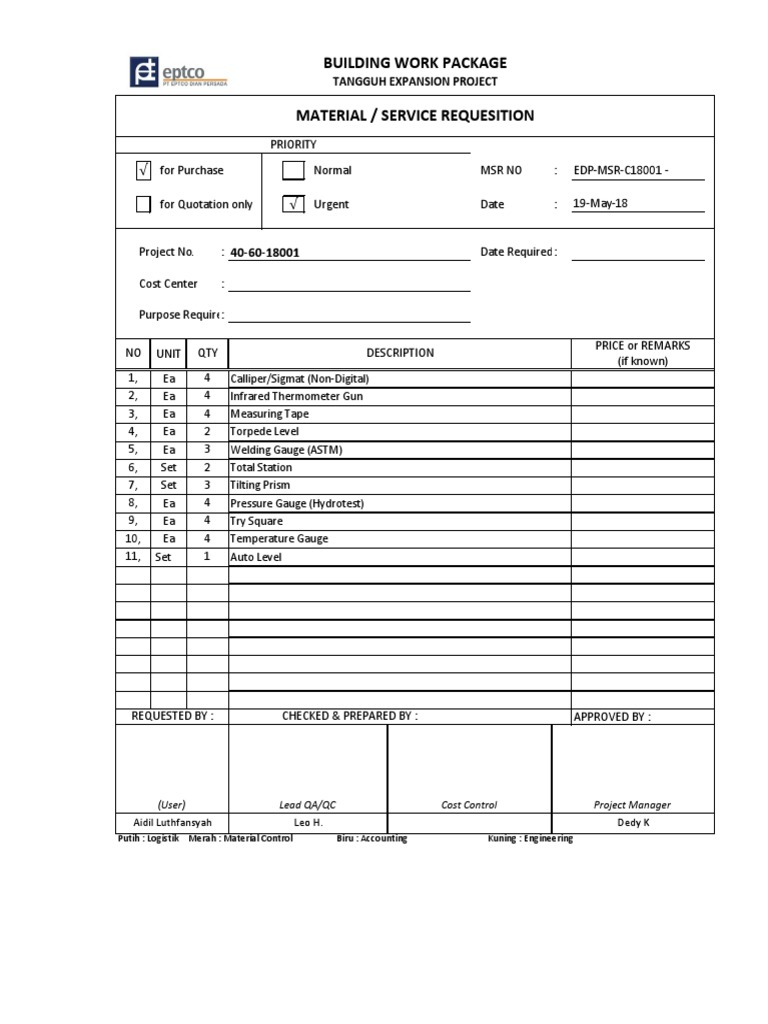 Msr-Tep Inspection and Testing Tools | PDF