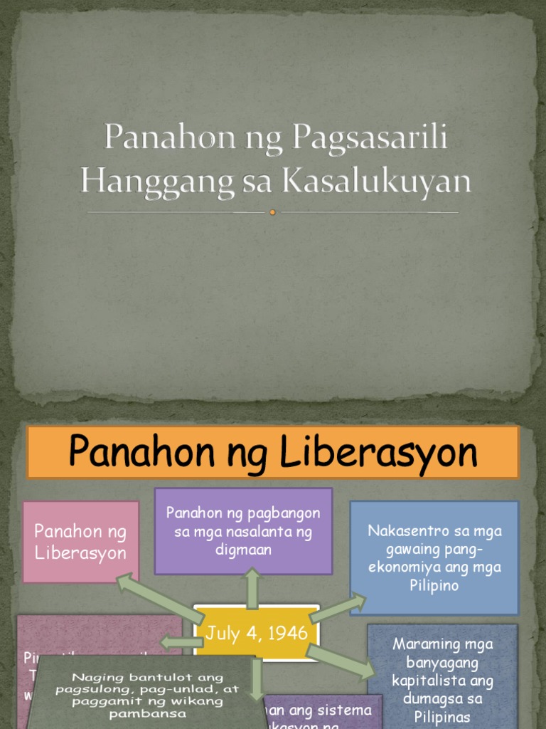 Panahon ng Pagsasarili Hanggang sa Kasalukuyan.pptx