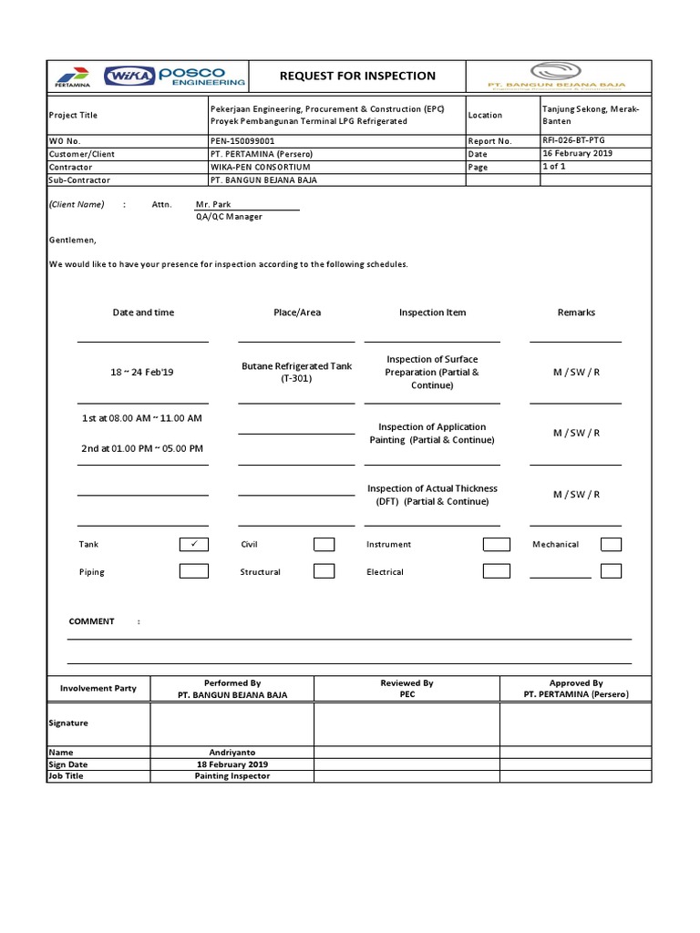 Contoh Rfi | PDF | Economic Sectors | Business