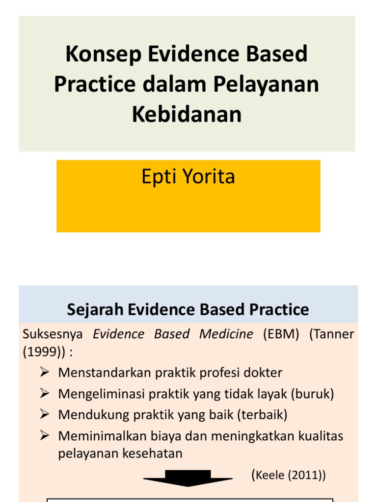 Konsep Evidence Based Practice | PDF