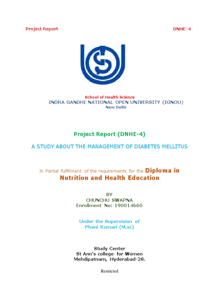 Diabetes Management Project Report | PDF
