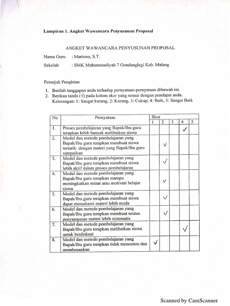 Angket Wawancara | PDF