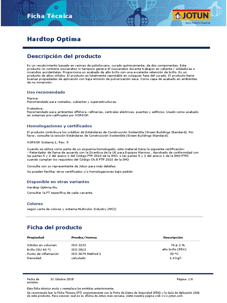 HardTop Optima JOtun | PDF | Liderazgo en Energía y Diseño Ambiental ...