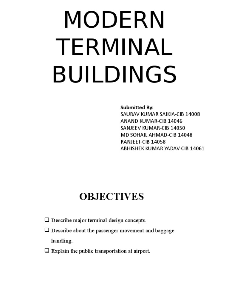 Modern Terminal Building | PDF | Airport Security | International Airport