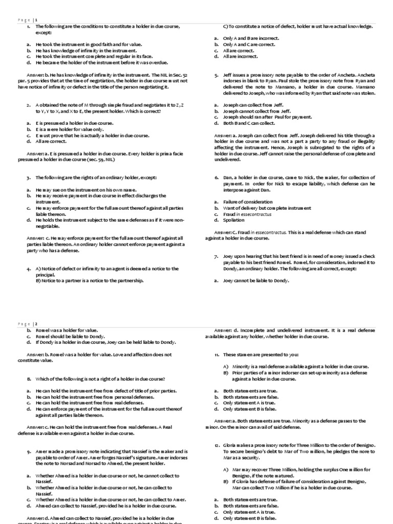 Nego | PDF | Promissory Note | Negotiable Instrument