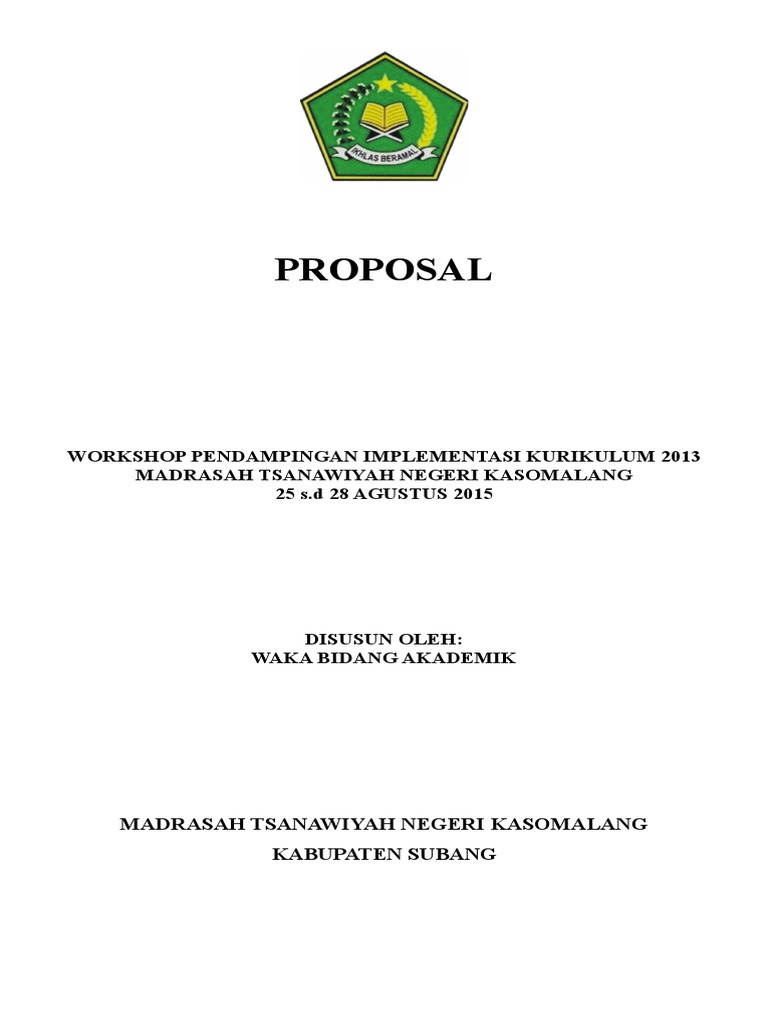 Proposal Kegiatan Workshop | PDF