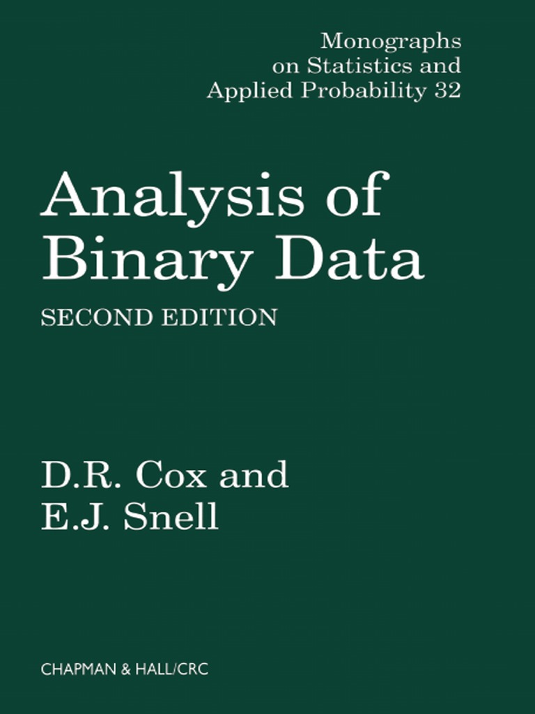 David Roxbee Cox - E.J. Snell - Analysis of Binary Data, Second Edition (2018, CRC Press) | PDF ...