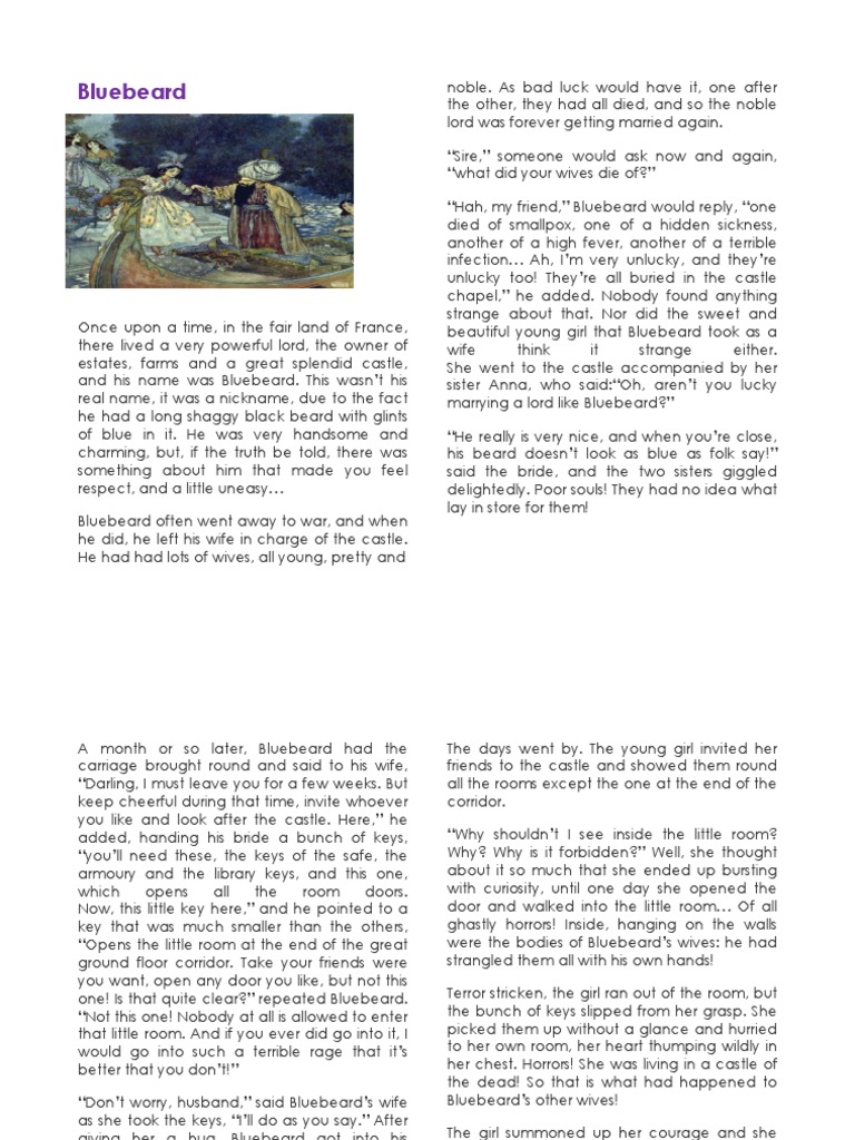Bluebeard | PDF | The Legend Of Sleepy Hollow | King Arthur