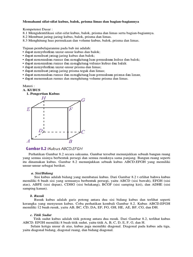 Kubus, Balok, Prisma | PDF