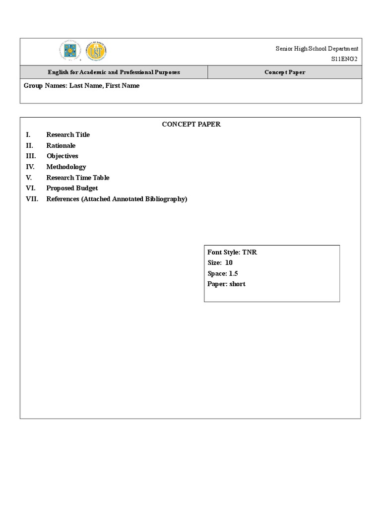 Sample Concept Format | PDF