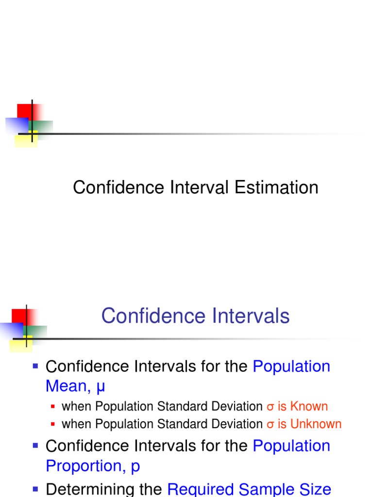 Confidence Intervals | PDF | Confidence Interval | Sample Size ...