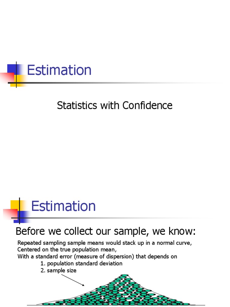 Estimation: Statistics With Confidence | PDF | Standard Error ...