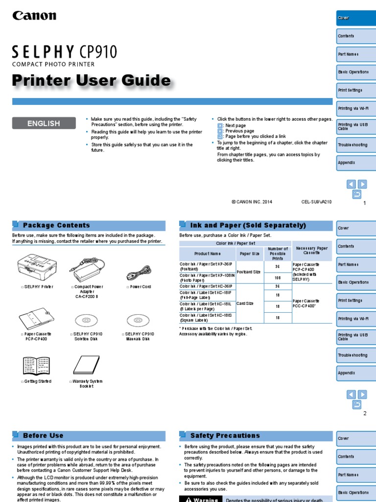 Printer User Guide: English | PDF | Printer (Computing) | Computer Monitor