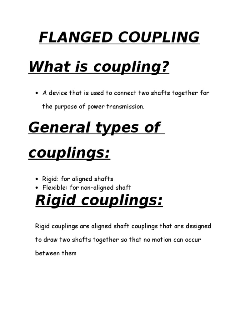 Full Design of Flange Coupling | PDF | Machines | Mechanical Engineering